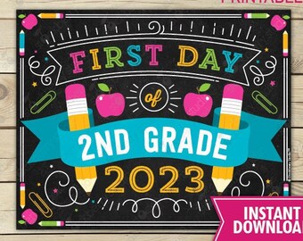 Girl First Day of PRESCHOOL Sign INSTANT DOWNLOAD Photo Prop Printable ...