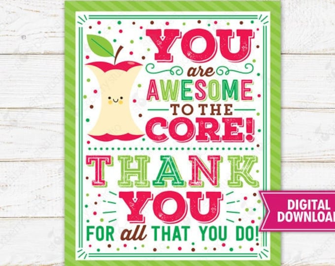 Apple Sign Thank You Employee Staff Nurse Teacher Appreciation You Are ...