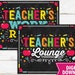 Teacher Lounge Sign Teacher Work Room Teacher Lounge Decor Printable - Etsy