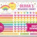 Rainbow Reward Chart Editable Sun Girls Chore Chart Sunshine - Etsy