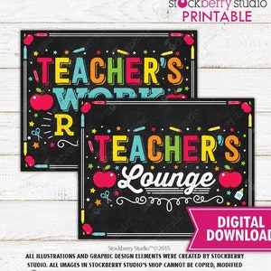 Teacher Lounge Sign Teacher Work Room Teacher Lounge Decor Printable - Etsy