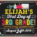 Unicorn First Day of School Sign Rainbow First Day of School Chalkboard ...