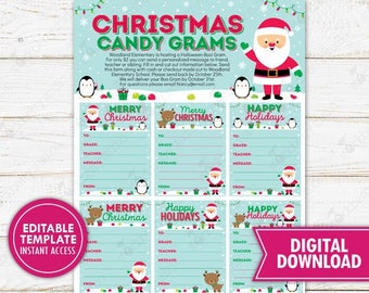 Candy Cane Grams Flyer - Etsy