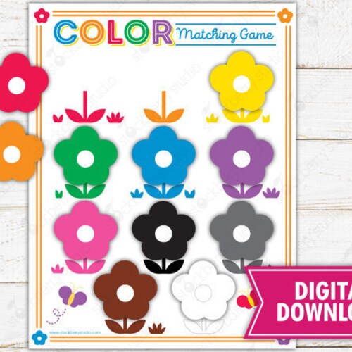 Color Matching Game Busy Book Printable Educational | Etsy