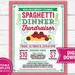 Spaghetti Dinner Fundraiser Flyer Printable Pasta Dinner Invite ...