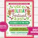 Holiday Festival Flyer Printable Christmas Fundraiser Invitation PTO ...