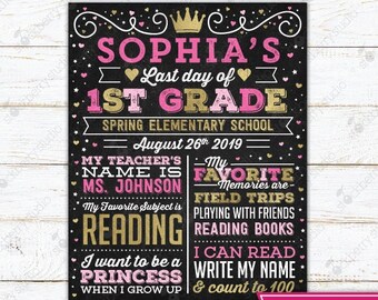 Unicorn Last Day of 4 Year Old Preschool Sign Girl Last Day - Etsy