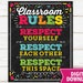 Teacher Classroom Rules Sign Class Rules Respect Classroom - Etsy