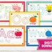 Alphabet Flashcards Homeschool Printable Play Dough Mats ABC - Etsy