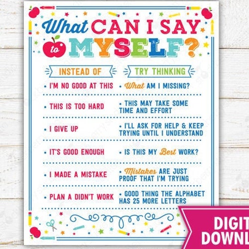 Positive Classroom Poster Motivational Classroom Sign Teacher - Etsy