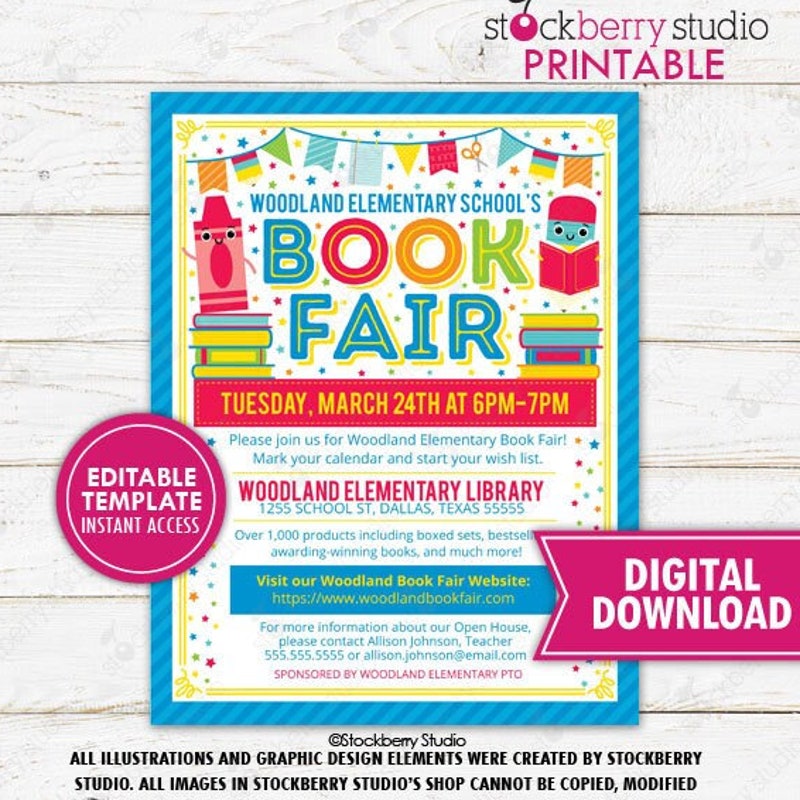 Scholastic Book Fair Posters - Etsy