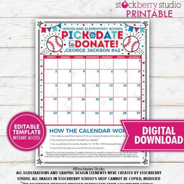 Baseball Uniform Fundraiser - Etsy