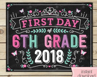 6th grade sign | Etsy