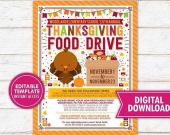 Food Drive Template - Etsy