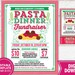 Pasta Dinner Flyer Printable Template Spaghetti Fundraiser Ticket ...