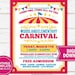Carnival Flyer Printable Circus Flyer Template Church Fundraiser Poster ...