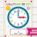 Learn Time Printable Clock Learning Time 1st Grade | Etsy