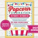 Popcorn Fundraiser Flyer Printable School PTO PTA Community Church ...