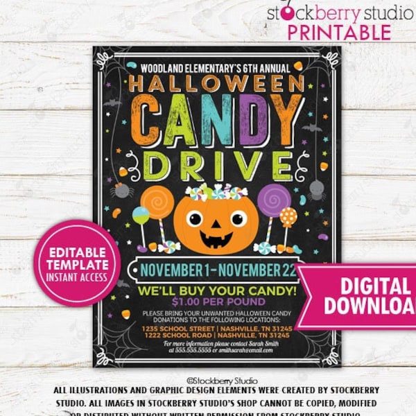 Candy Donation Flyer - Etsy