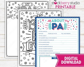 Grandpa Father's Day All About My Grandpa Father's - Etsy