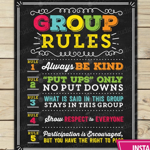 Counseling Group Rules Confidentiality Poster Counselor Office | Etsy