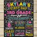 First Day of School Chalkboard Girl 1st Day of School Sign | Etsy