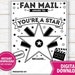 Hollywood Staff Teacher Appreciation Week Fan Mail Worksheet Printable ...