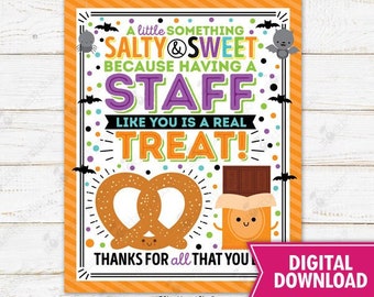 St. Patrick's Day Teacher Appreciation Sign Chocolate Pretzel Thank You ...