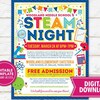 Editable Family STEAM Night Flyer: School PTA Event (printable) - Etsy