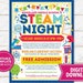 Editable Family STEAM Night Flyer: School PTA Event (printable) - Etsy