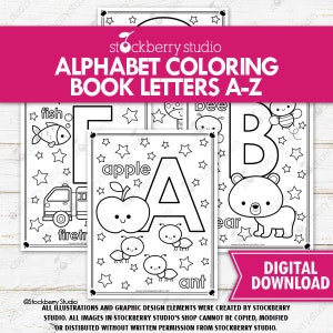 Alphabet Coloring Pages Printable Phonics Literacy ABC Letters Alphabet ...