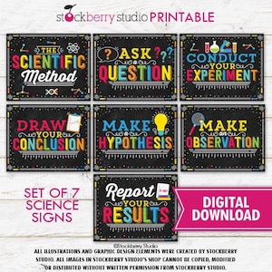 Scientific Method Poster Set Teacher Classroom Rules Decor Posters ...