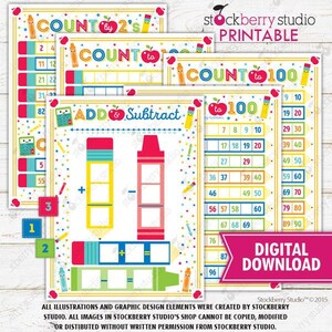 Addition Subtraction Hundreds Chart 1st Grade Math Count to 100 Math ...