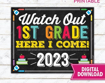 First Day of 6th Grade Sign Printable 1st Day of Sixth Grade - Etsy