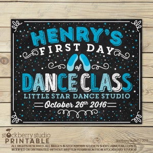 First Day of Dance Sign Printable Dance School Sign Dance Class Sign ...