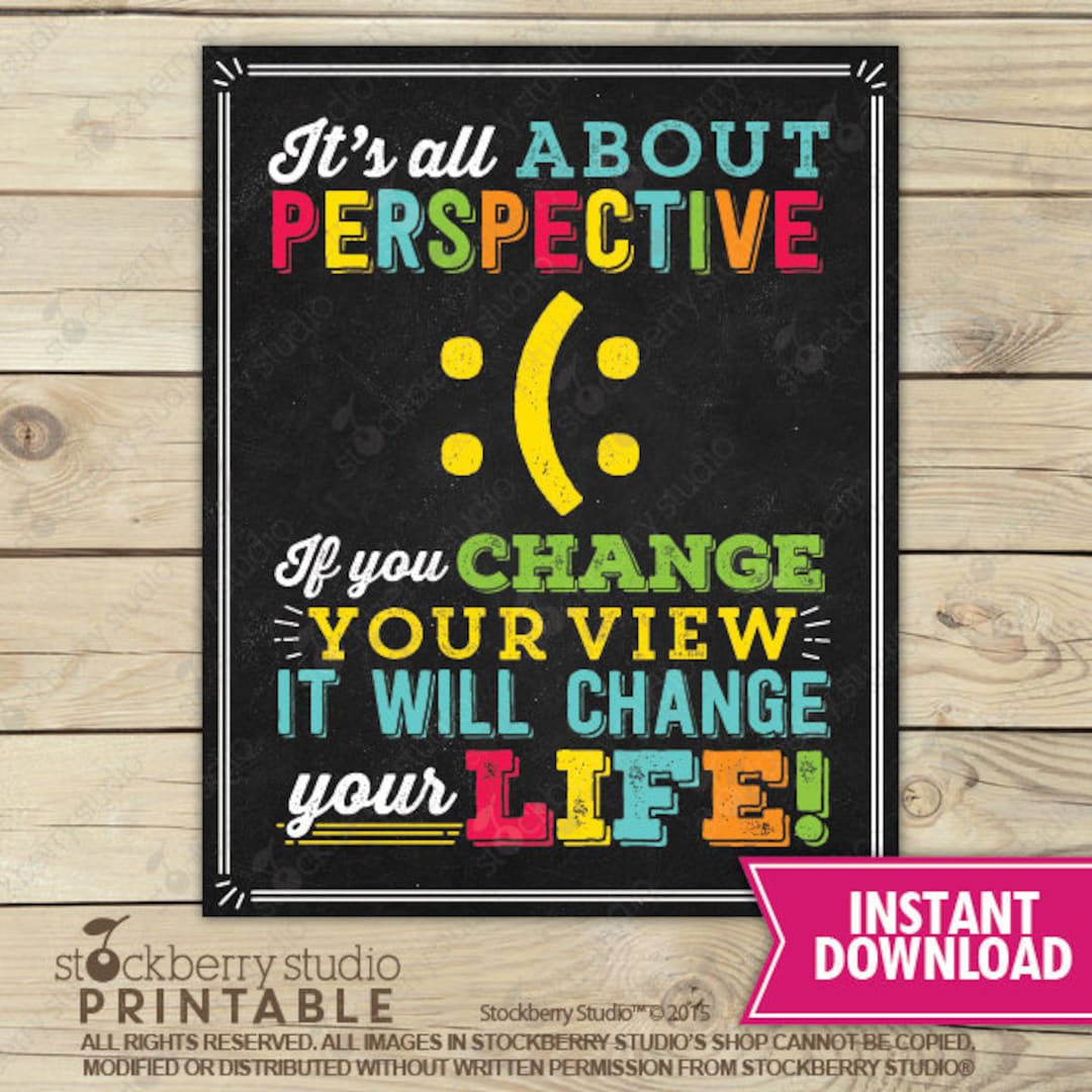 All About Perspective Poster - Guidance Counselor Office Decor - High ...