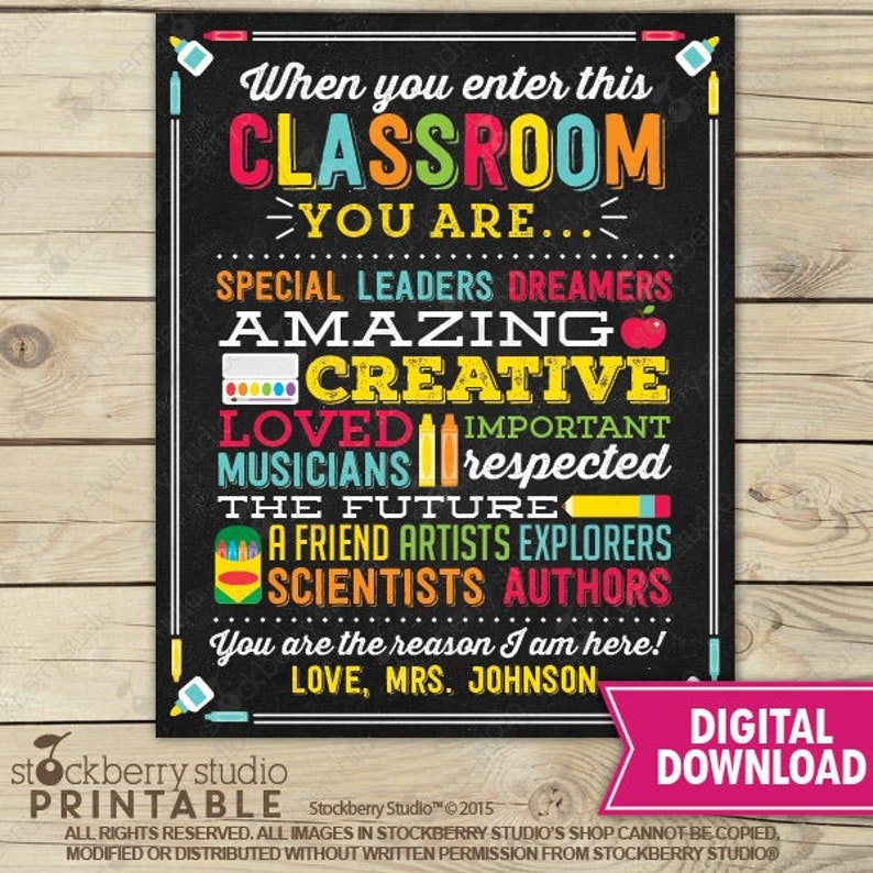 Teacher Classroom Decor Personalized Teacher Sign - Etsy