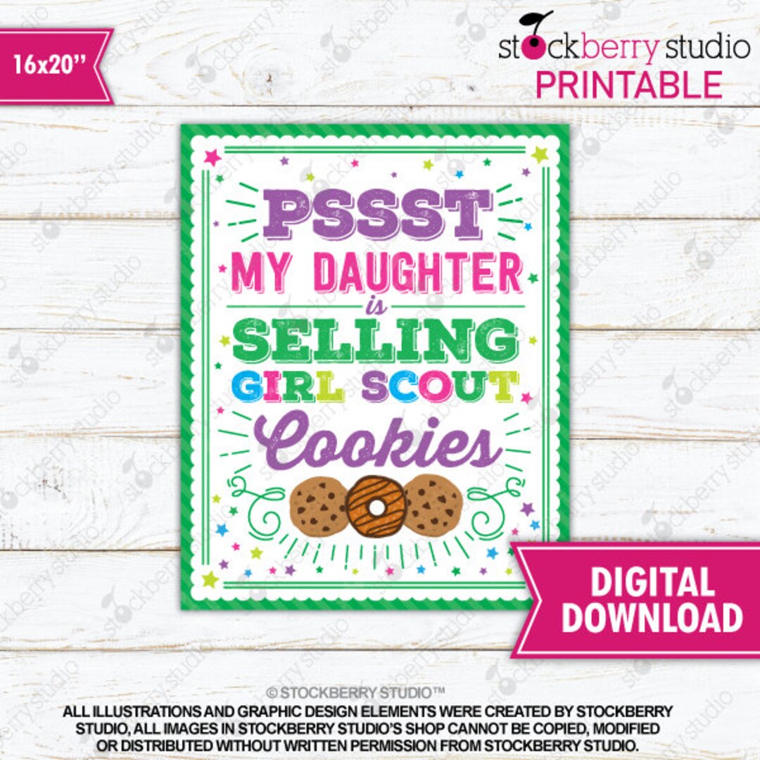 Cookies Sold Here Sign Cookie Booth Sign Printable Cookies for Sale ...