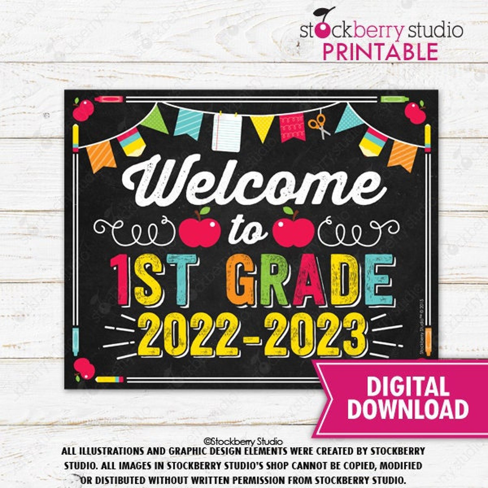 Welcome to 1st Grade Sign First Grade Teacher Sign Printable - Etsy