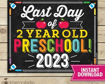 Unicorn Last Day of 4 Year Old Preschool Sign Girl Last Day - Etsy