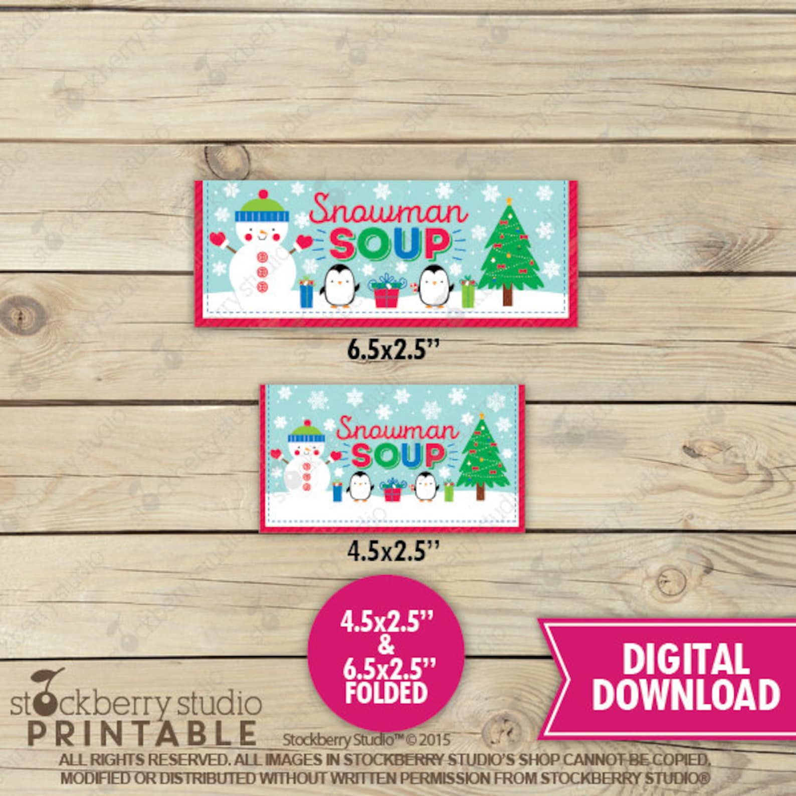 Snowman Soup Bag Topper Printable Snowman Soup Labels Digital | Etsy