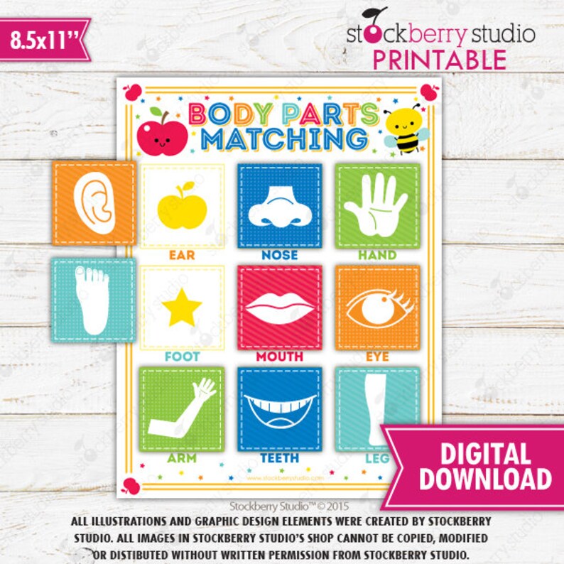 Body Parts Learning Book Kids Anatomy Toddler Busy Binder - Etsy