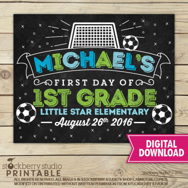 First Day of Nursery School Sign Printable 1st Day of Year One - Etsy