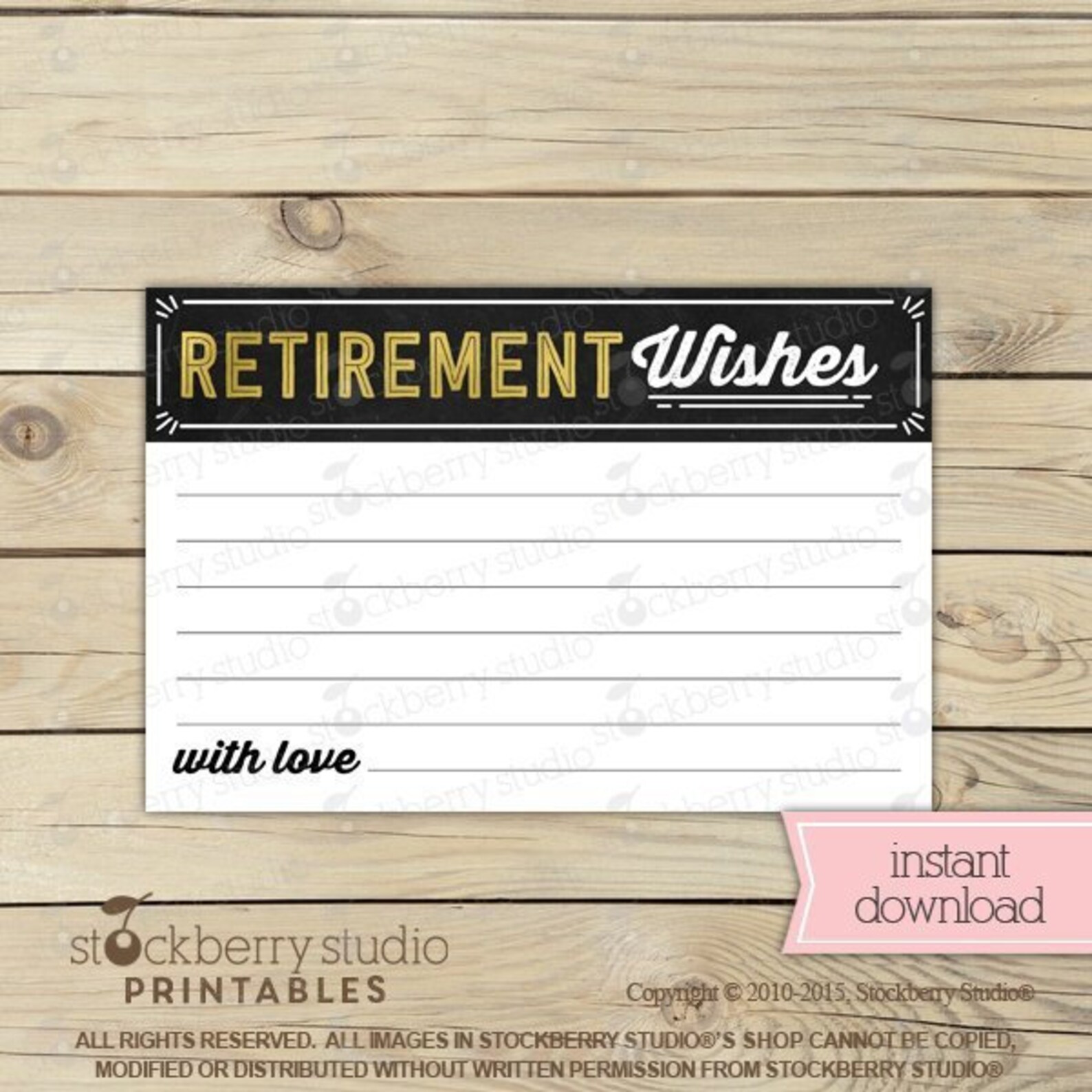 Retirement Wishes Cards Printable Instant Download - Etsy