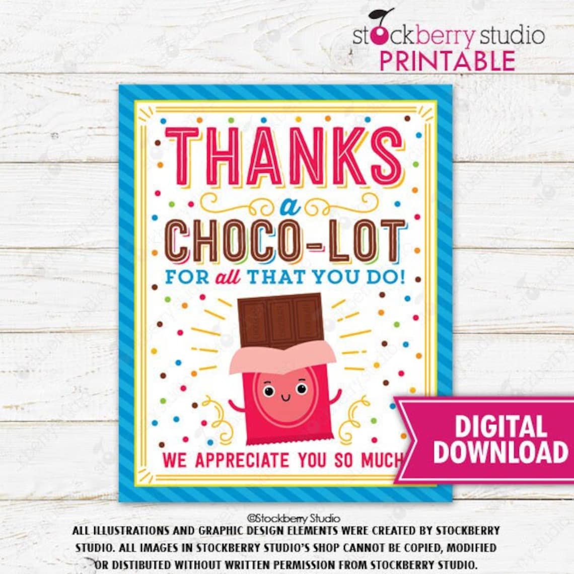 Chocolate Appreciation Thank You Sign Candy Decor Employee - Etsy