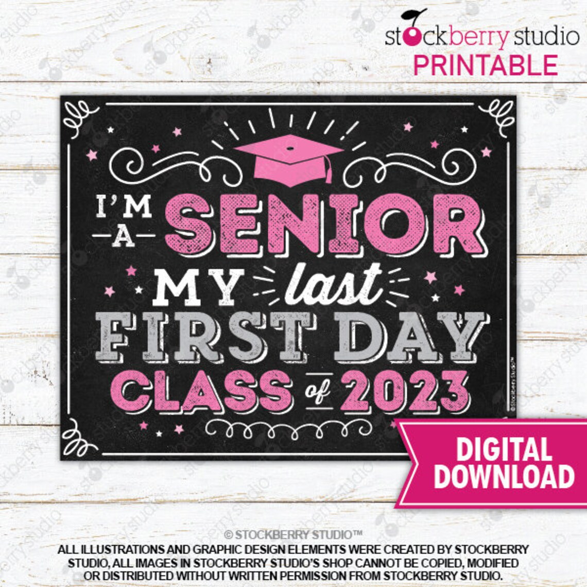 First Day of Senior Year Sign First Day of 12th Grade Sign - Etsy