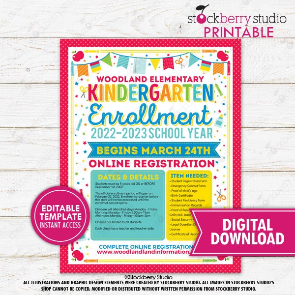 Kindergarten Screening Flyer Now Open: Kindergarten Registration For