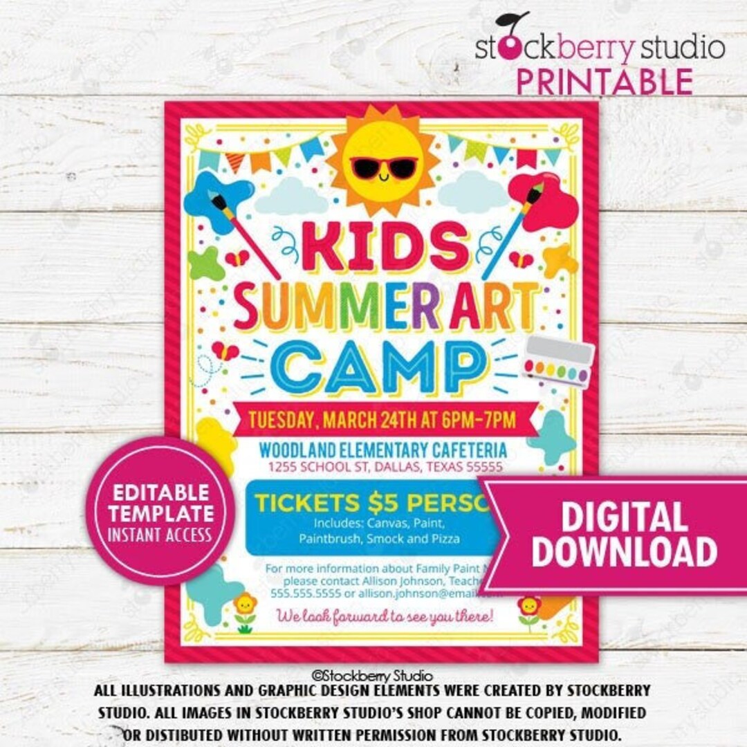 Summer Art Camp Flyer Template