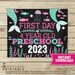 Mermaid First Day of 4 Year Old Preschool Sign Instant - Etsy