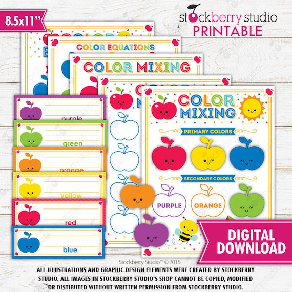 Color Mixing Printables Primary Secondary Color Activity Sheets Learn ...